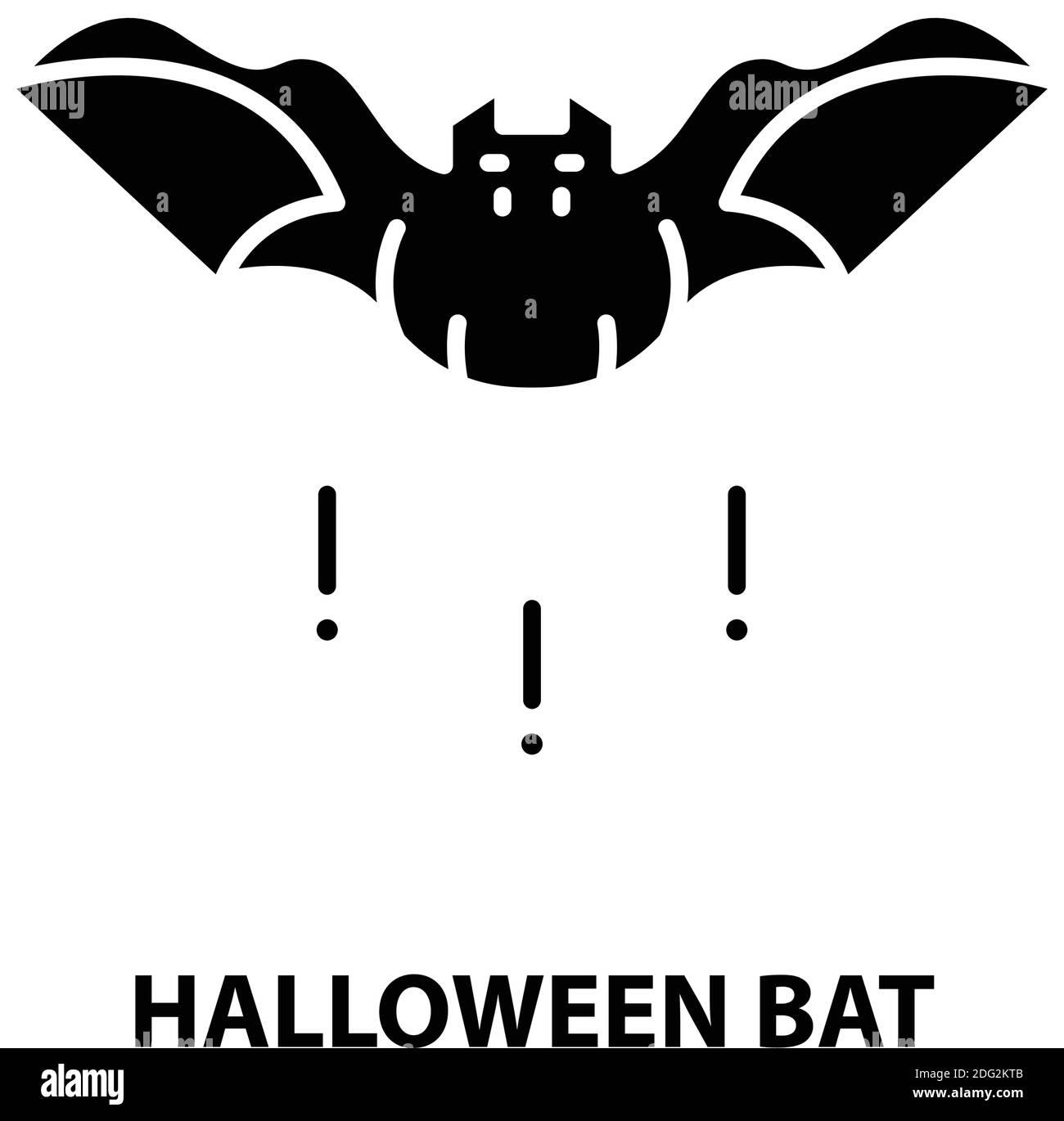 halloween bat icon, black vector sign with editable strokes, concept ...
