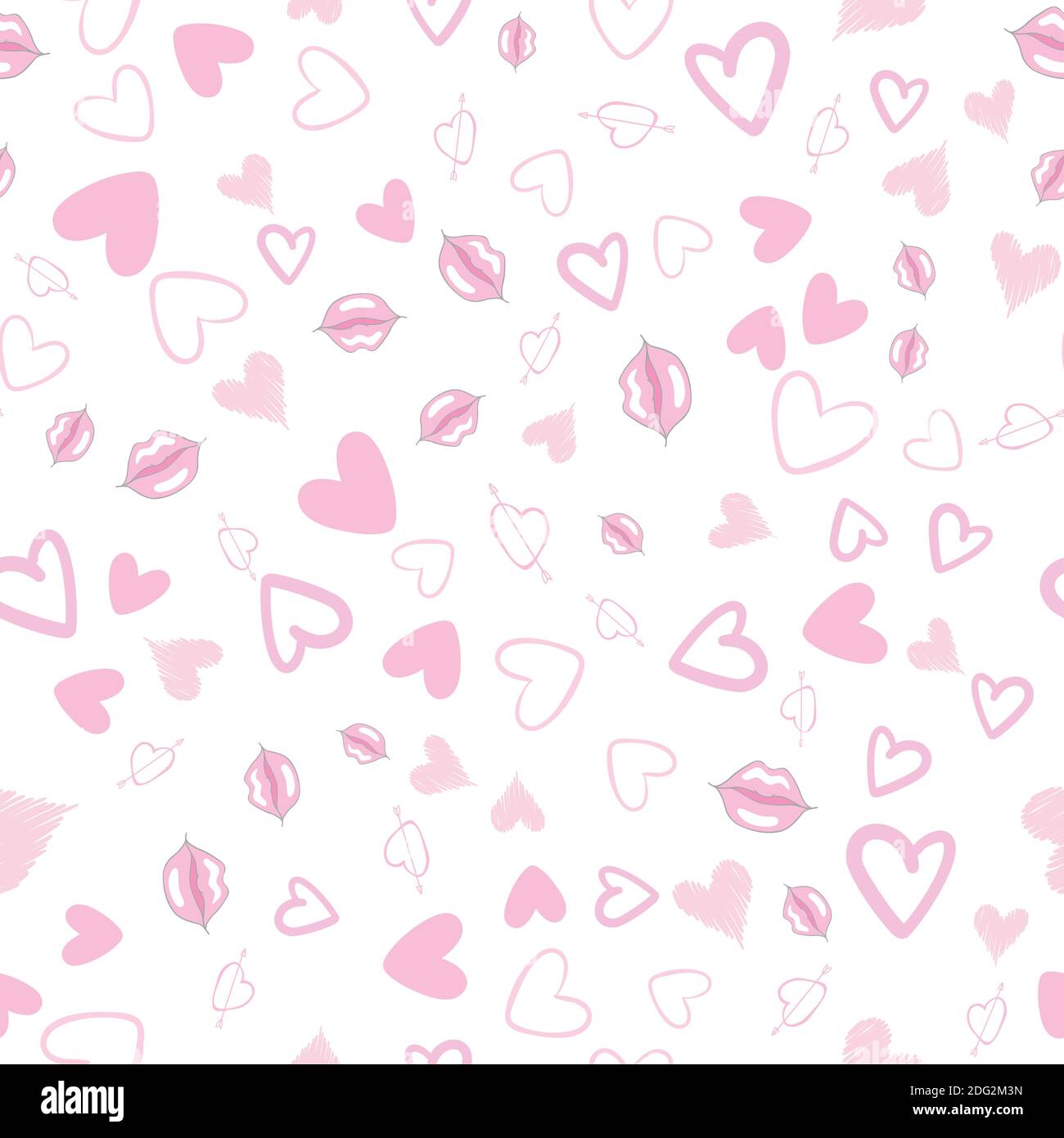 Random doodle seamless pattern Cut Out Stock Images & Pictures - Alamy