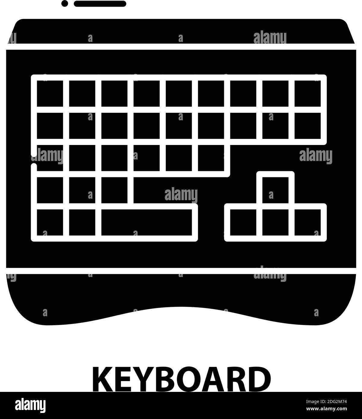 keyboard symbol icon, black vector sign with editable strokes, concept ...