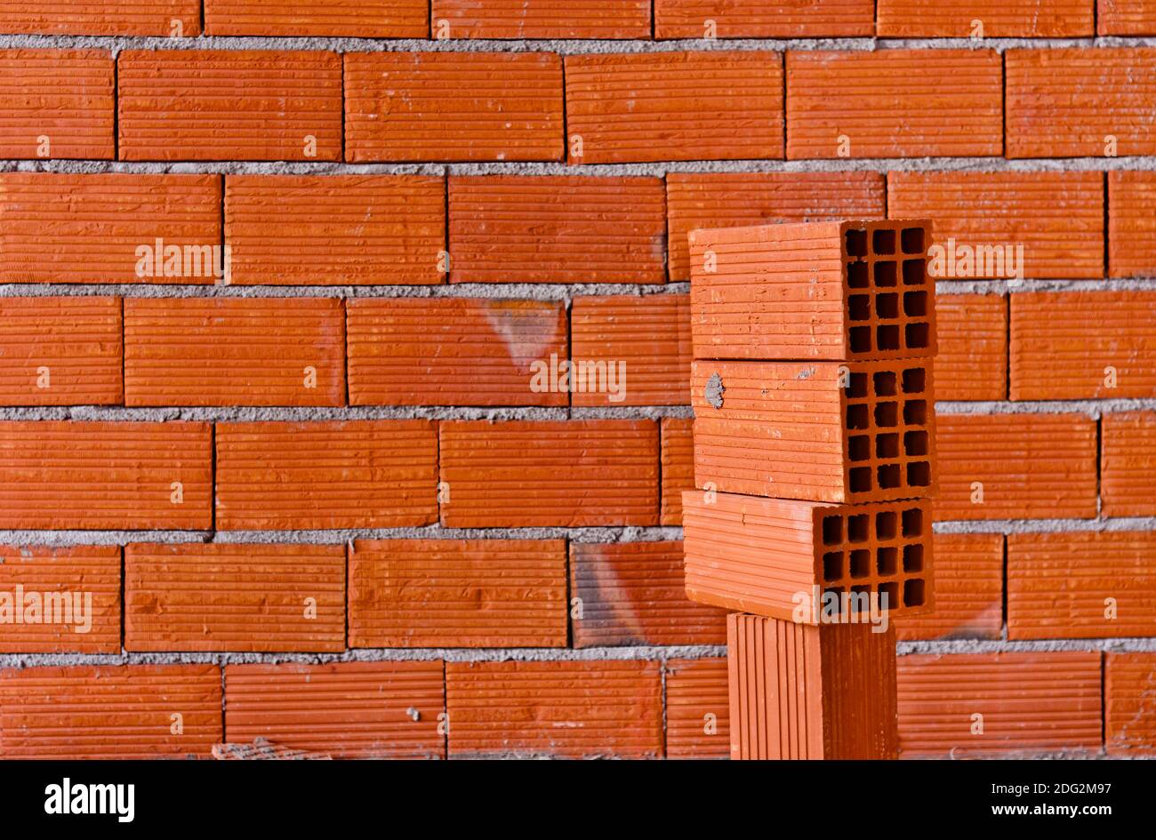 New brick wall closeup hi-res stock photography and images - Alamy