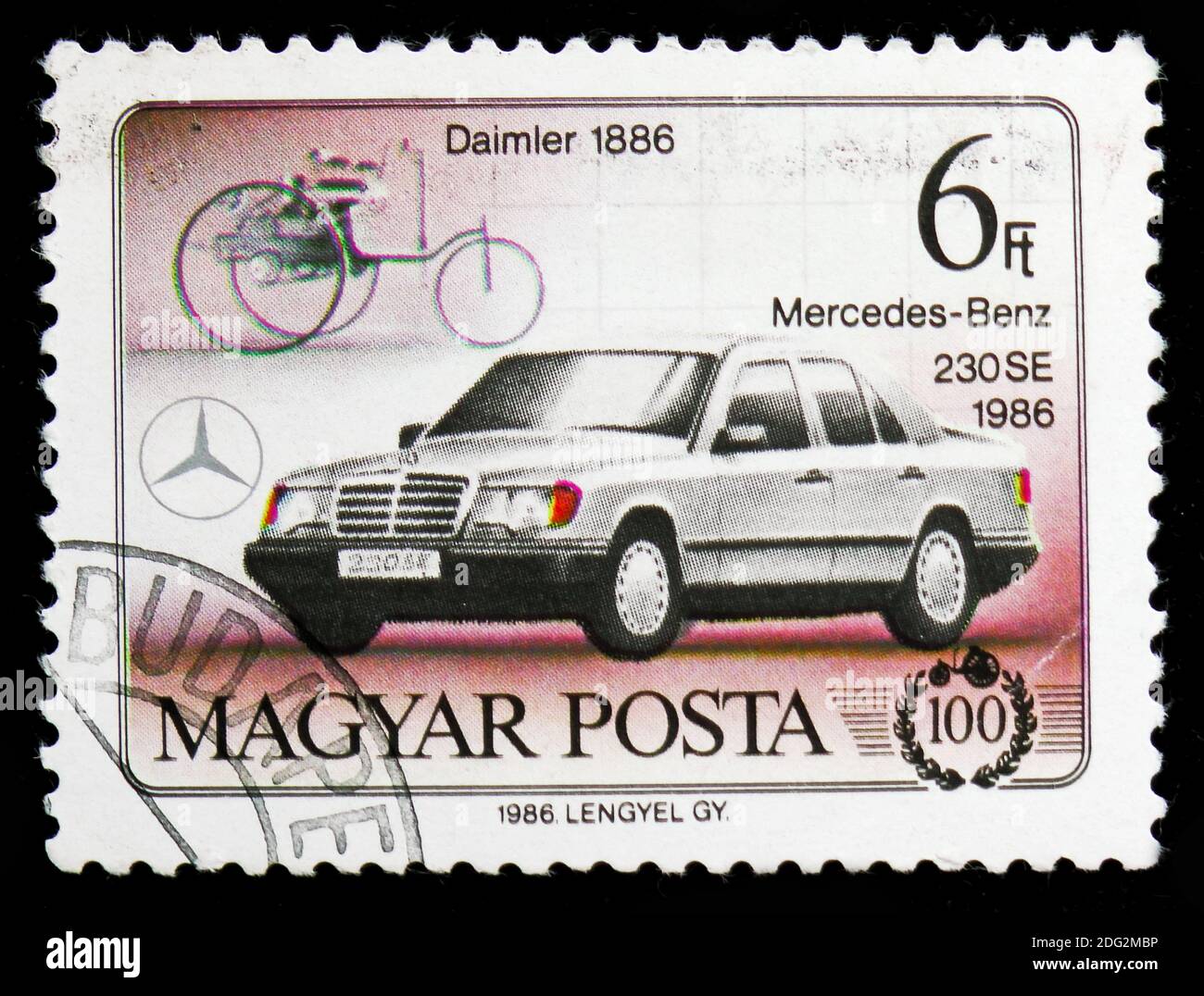 MOSCOW, RUSSIA - NOVEMBER 10, 2018: A stamp printed in Hungary shows ...