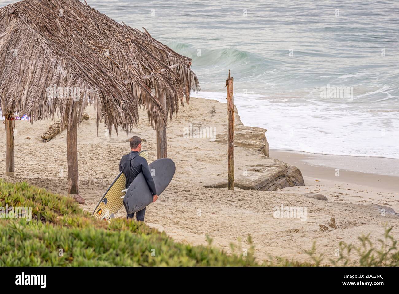 Coastal scene on a November morning. La Jolla, CA, USA. View of the ...