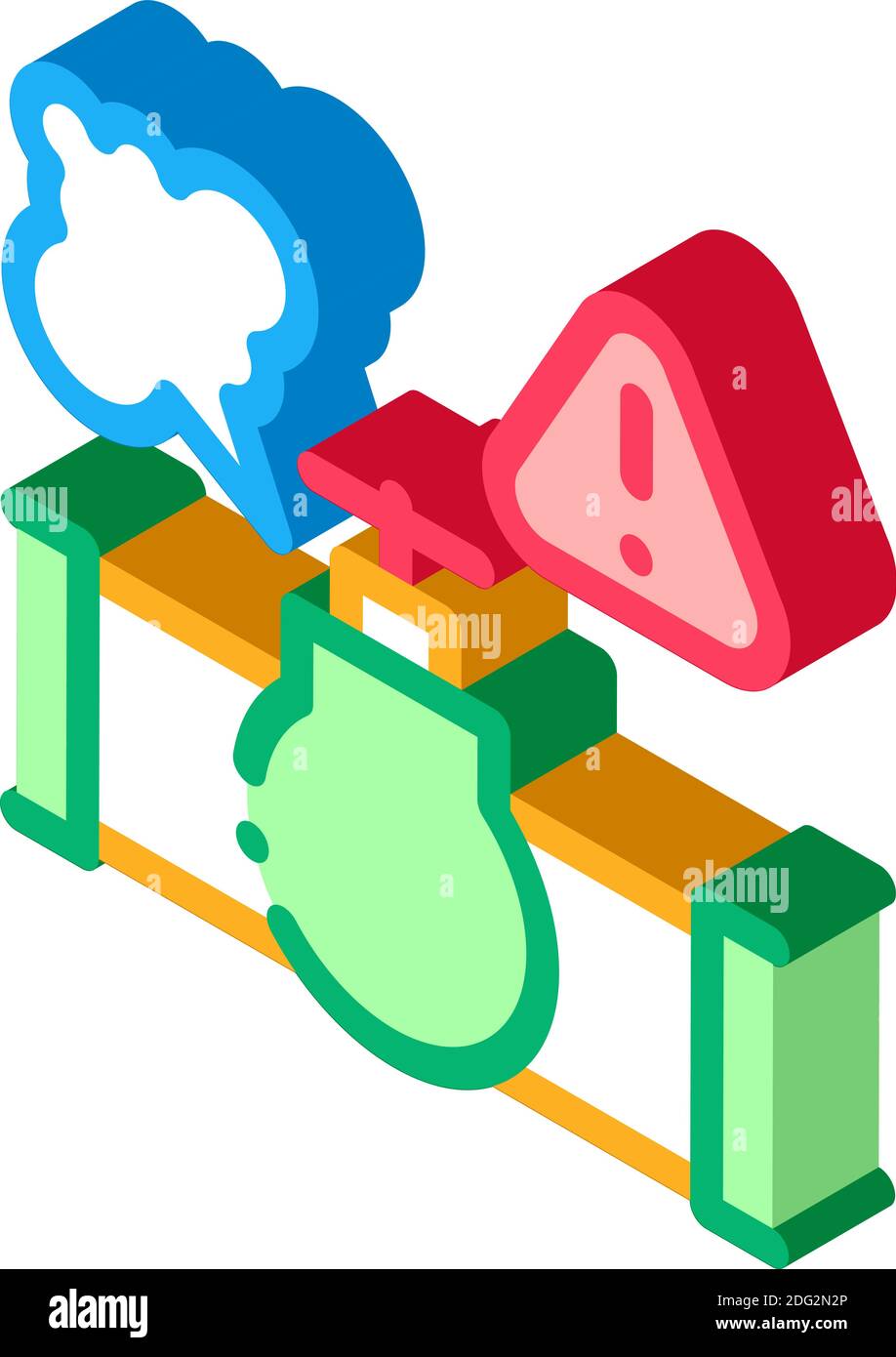 gas pipe break isometric icon vector illustration Stock Vector Image ...