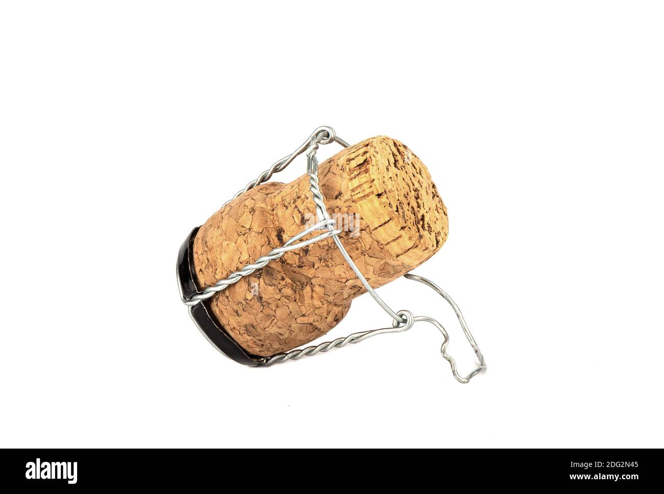 Champagne cork with muselet on a white background. Copy space Stock ...