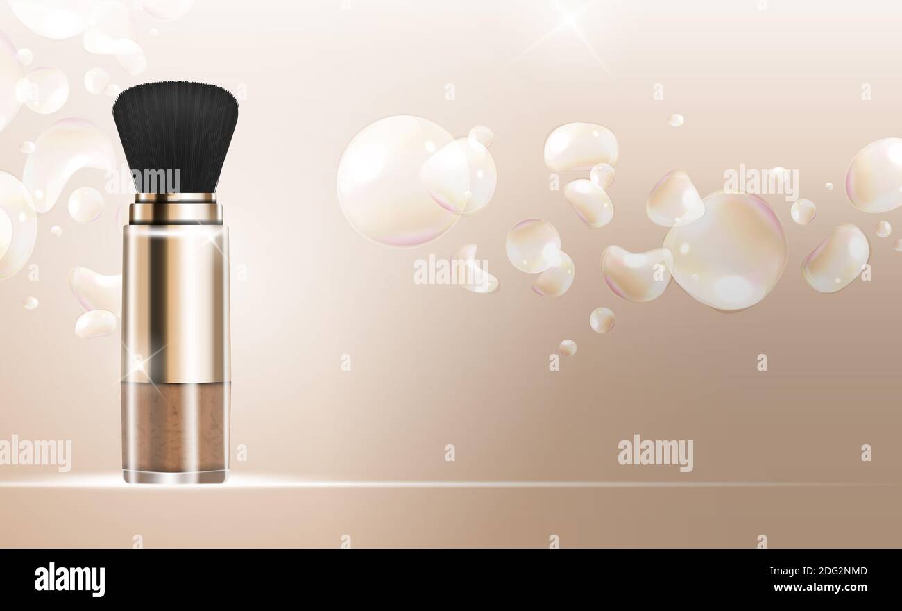 Design Cosmetics Product Powder Template for Ads or Magazine Background ...
