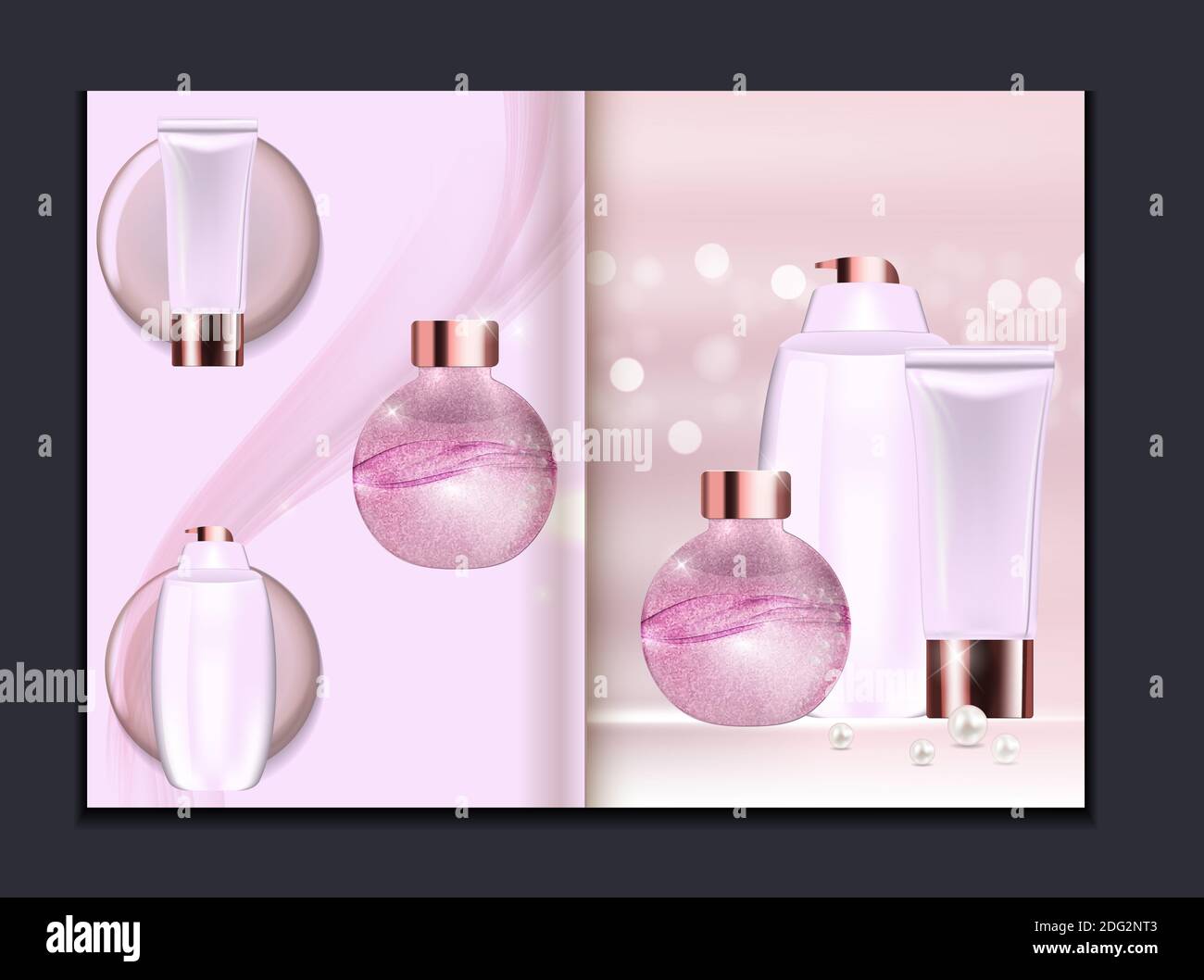Design Cosmetics Product Powder Template for Ads or Magazine Background ...