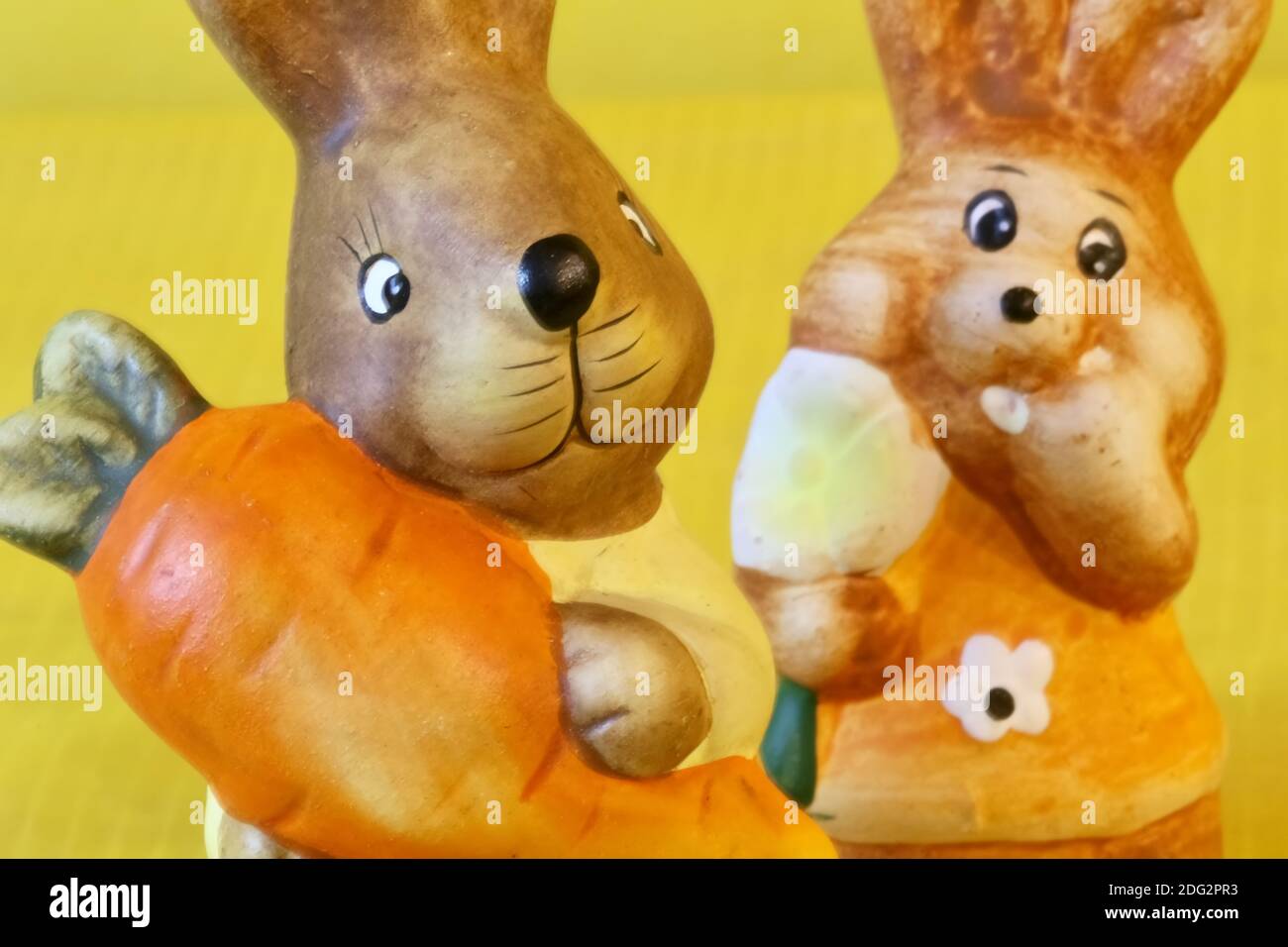 two funny easter bunnies Stock Photo - Alamy
