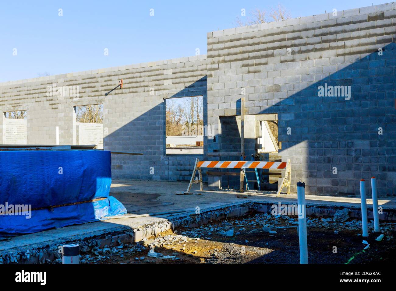 Concrete blocks used in construction hi-res stock photography and ...