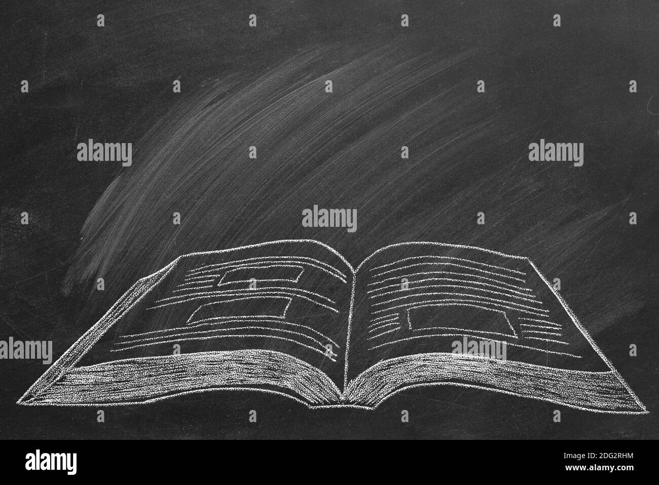 Drawing open book school hi-res stock photography and images - Alamy
