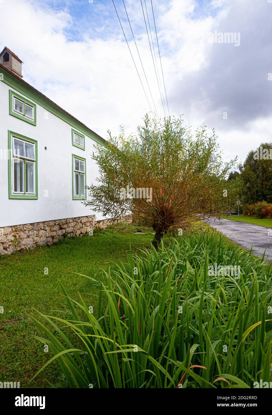 Rural czech village house with typical colorful facade Stock Photo - Alamy