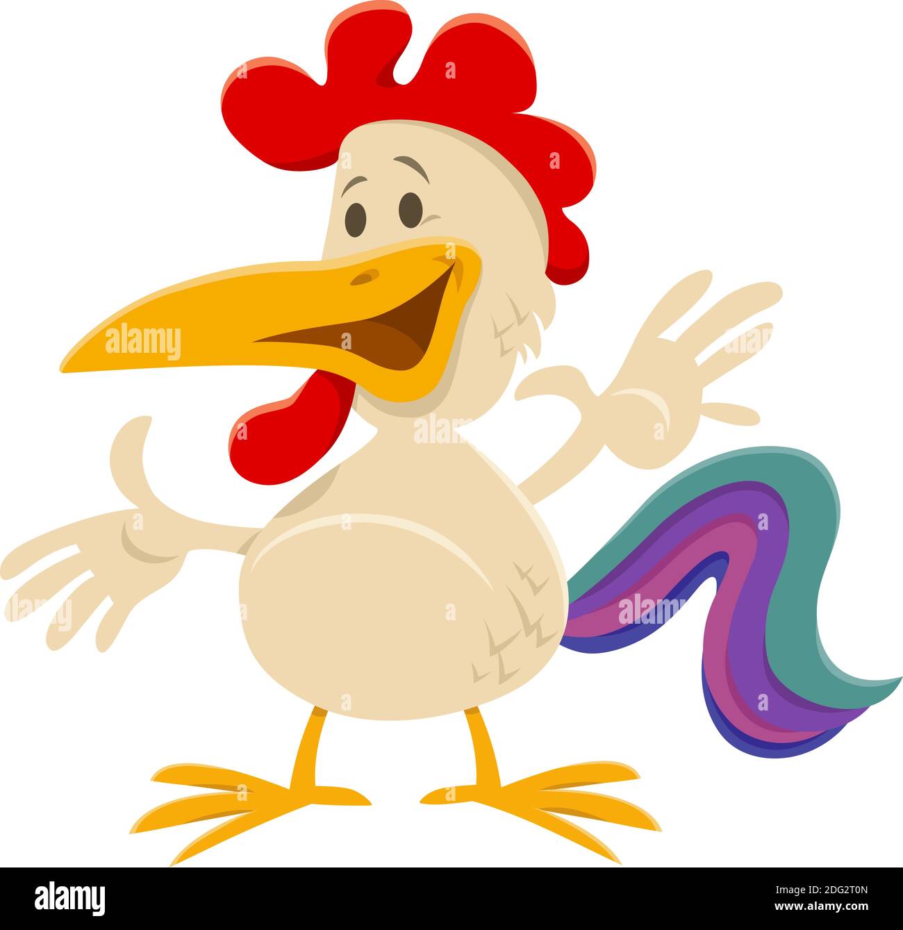 Happy cartoon rooster hi-res stock photography and images - Alamy