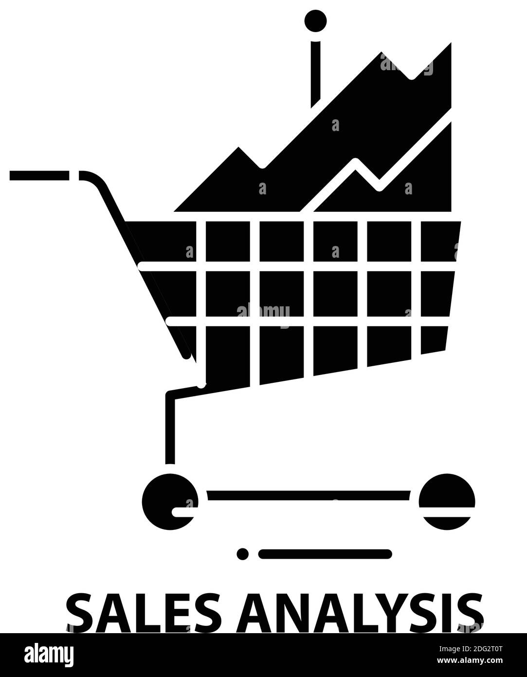 sales analysis icon, black vector sign with editable strokes, concept ...