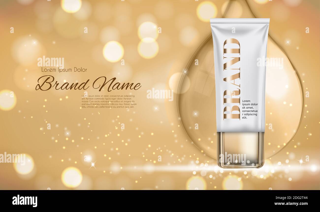 Design Cosmetics Product Powder Template for Ads or Magazine Background ...