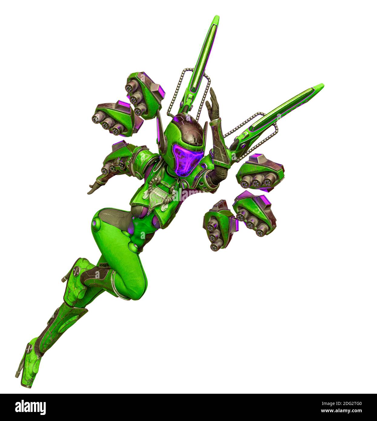 mech girl running, 3d illustration Stock Photo - Alamy