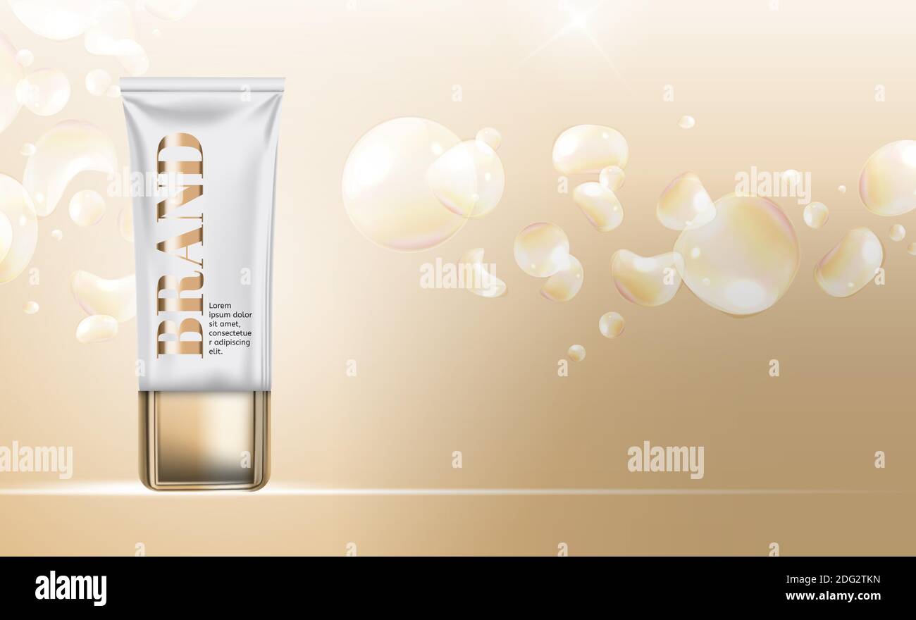 Design Cosmetics Product Powder Template for Ads or Magazine Background ...