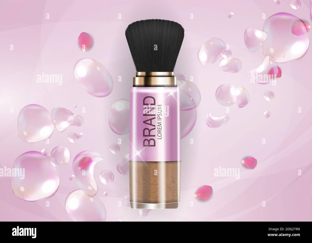 Design Cosmetics Product Powder Template for Ads or Magazine Background ...