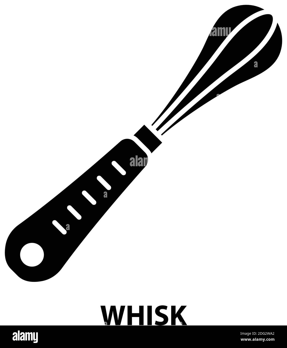 whisk icon, black vector sign with editable strokes, concept ...