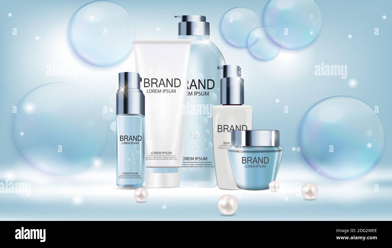 Design Cosmetics Product Powder Template for Ads or Magazine Background ...