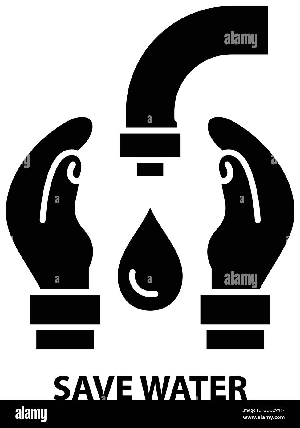 Conservation Of Water Clipart Black