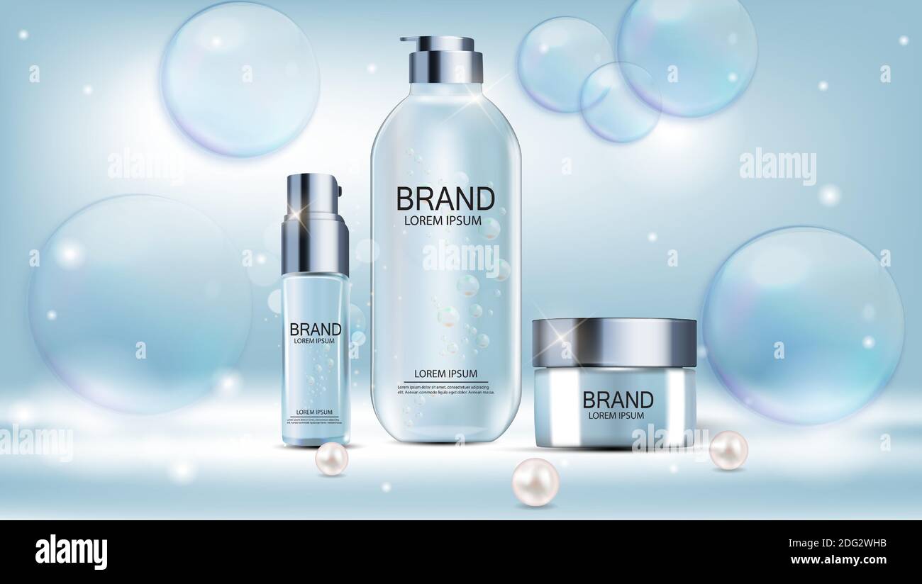 Design Cosmetics Product Powder Template for Ads or Magazine Background ...