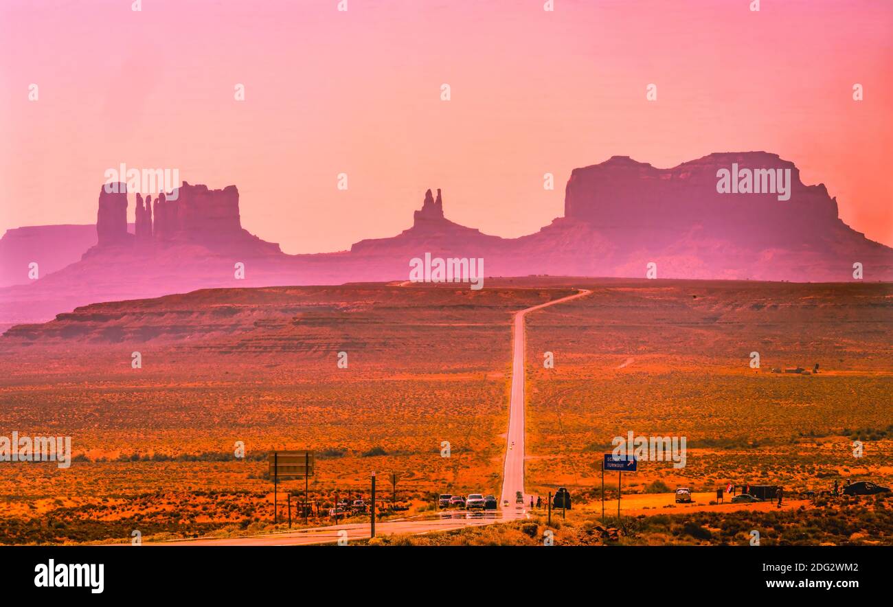 Colorful Red Orange Rock Formations Canyon Cliff Desert Monument Valley ...