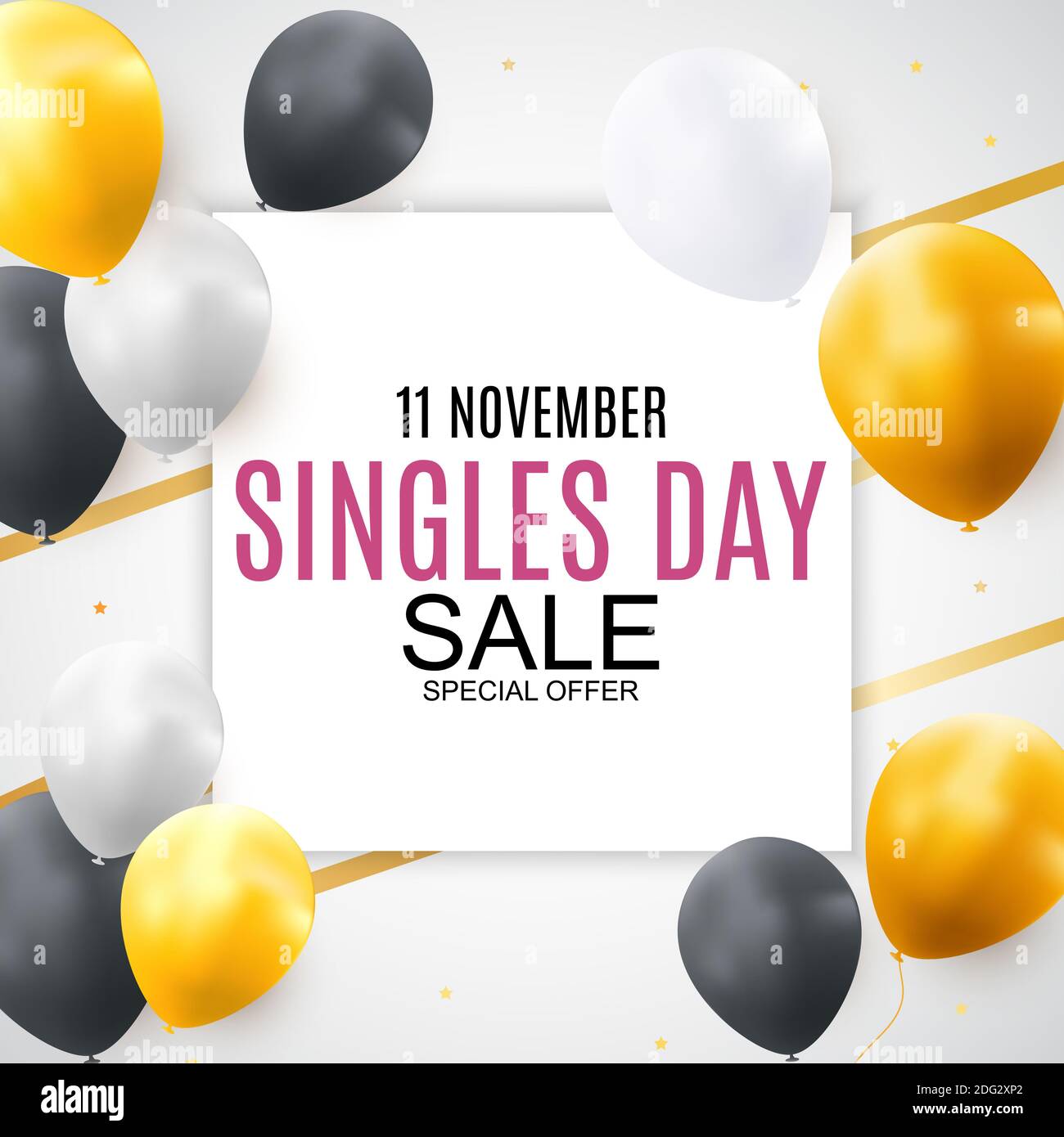 November 11 Singles Day Sale Abstract Background.. Illustration Stock ...