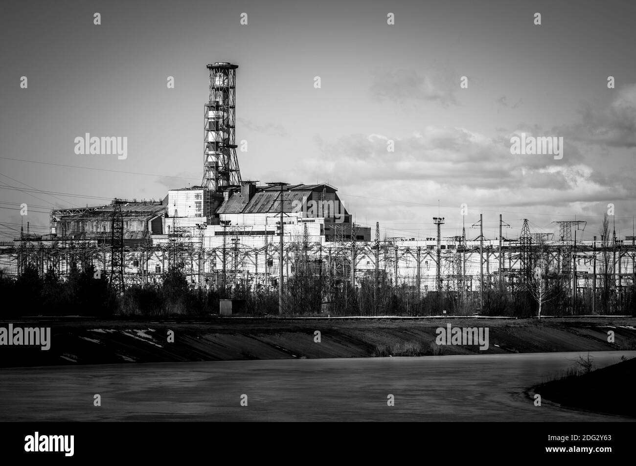 Chernobyl reactor tower Black and White Stock Photos & Images - Alamy