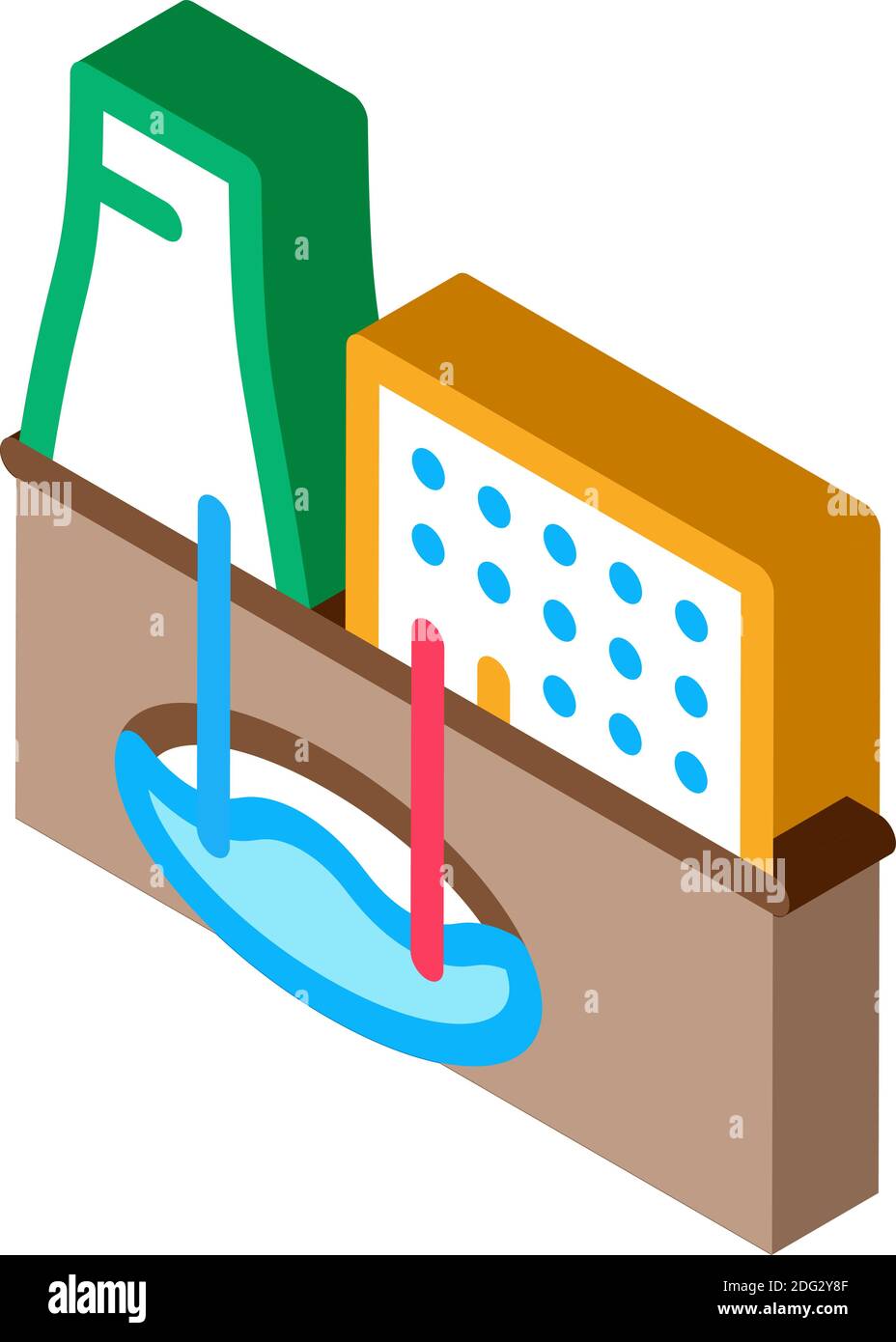 Nuclear power plant isometric Cut Out Stock Images & Pictures - Alamy