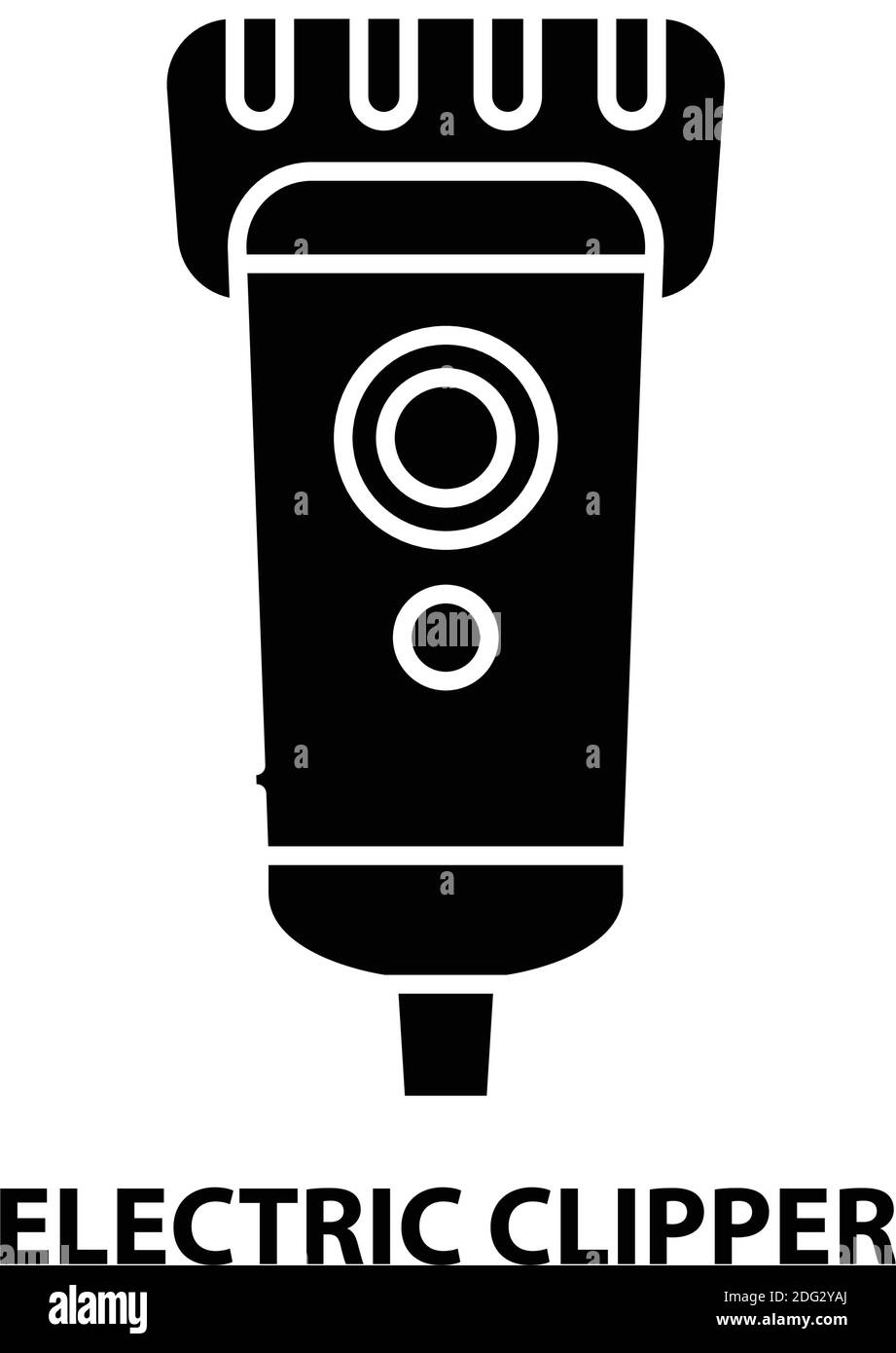 electric clipper symbol icon, black vector sign with editable strokes ...