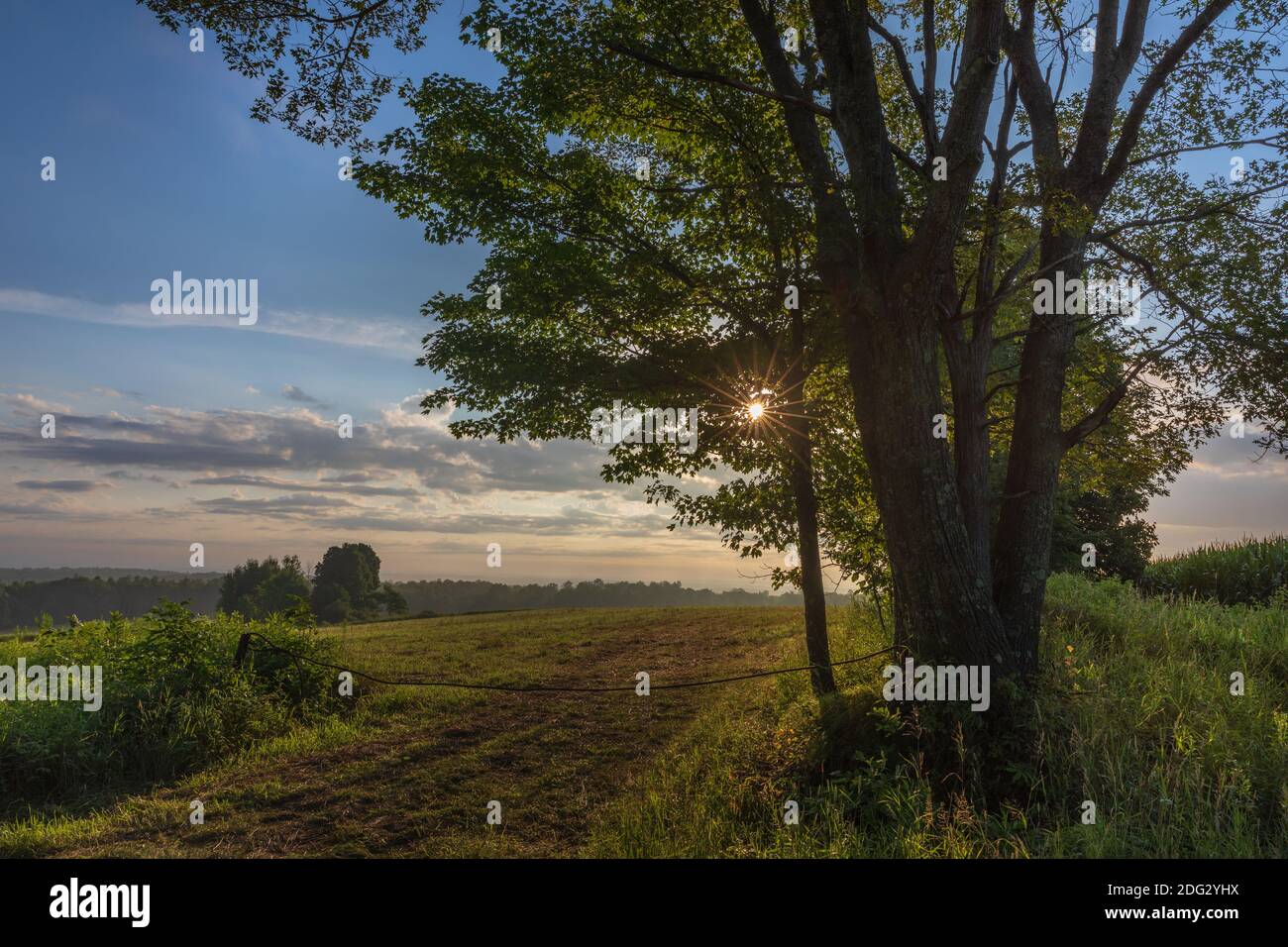 The sun rising over a scenic view in northern Wisconsin Stock Photo - Alamy