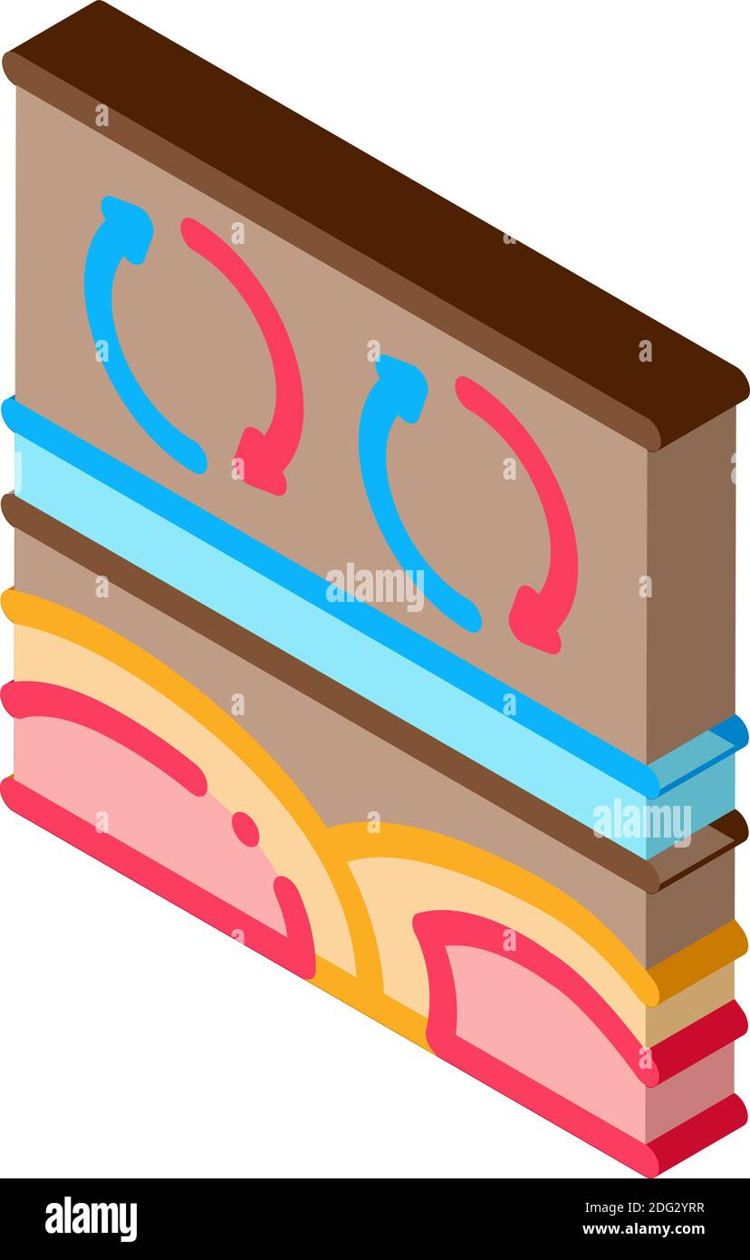 natural thermal circulation isometric icon vector illustration Stock ...