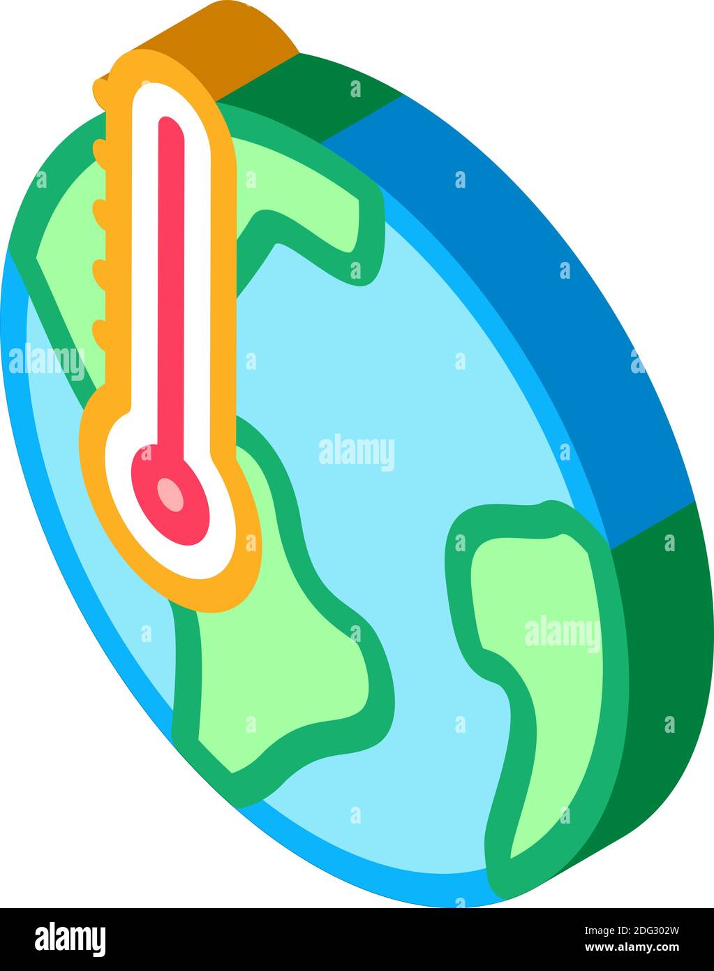 earth temperature isometric icon vector illustration color Stock Vector ...