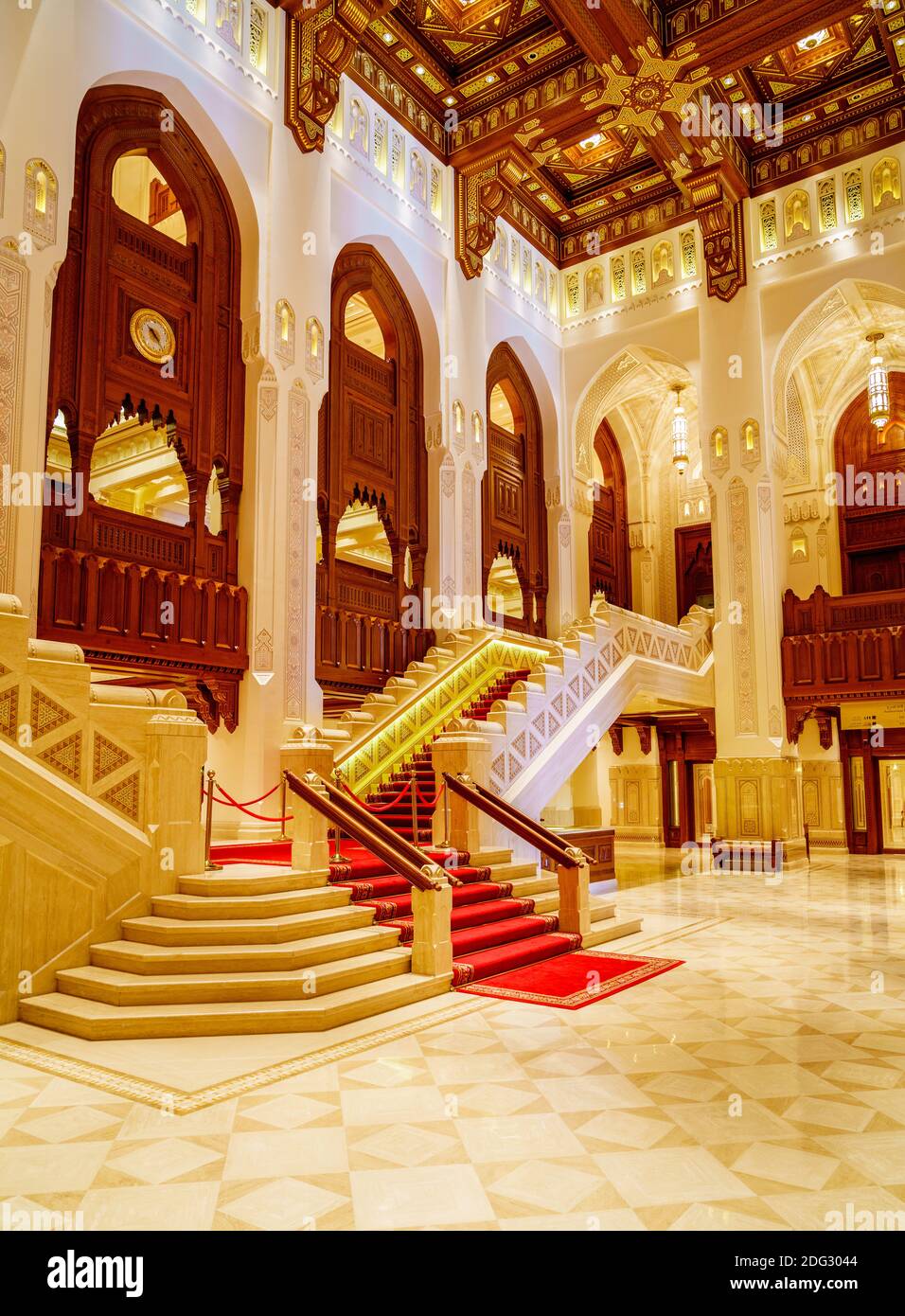 Muscat, Oman, December 3, 2016: Interior view of Royal Opera House in ...