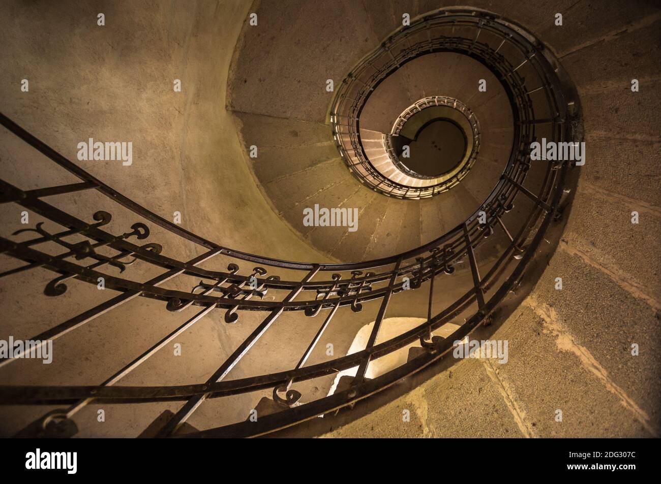 Walking down a stone staircase hi-res stock photography and images - Alamy