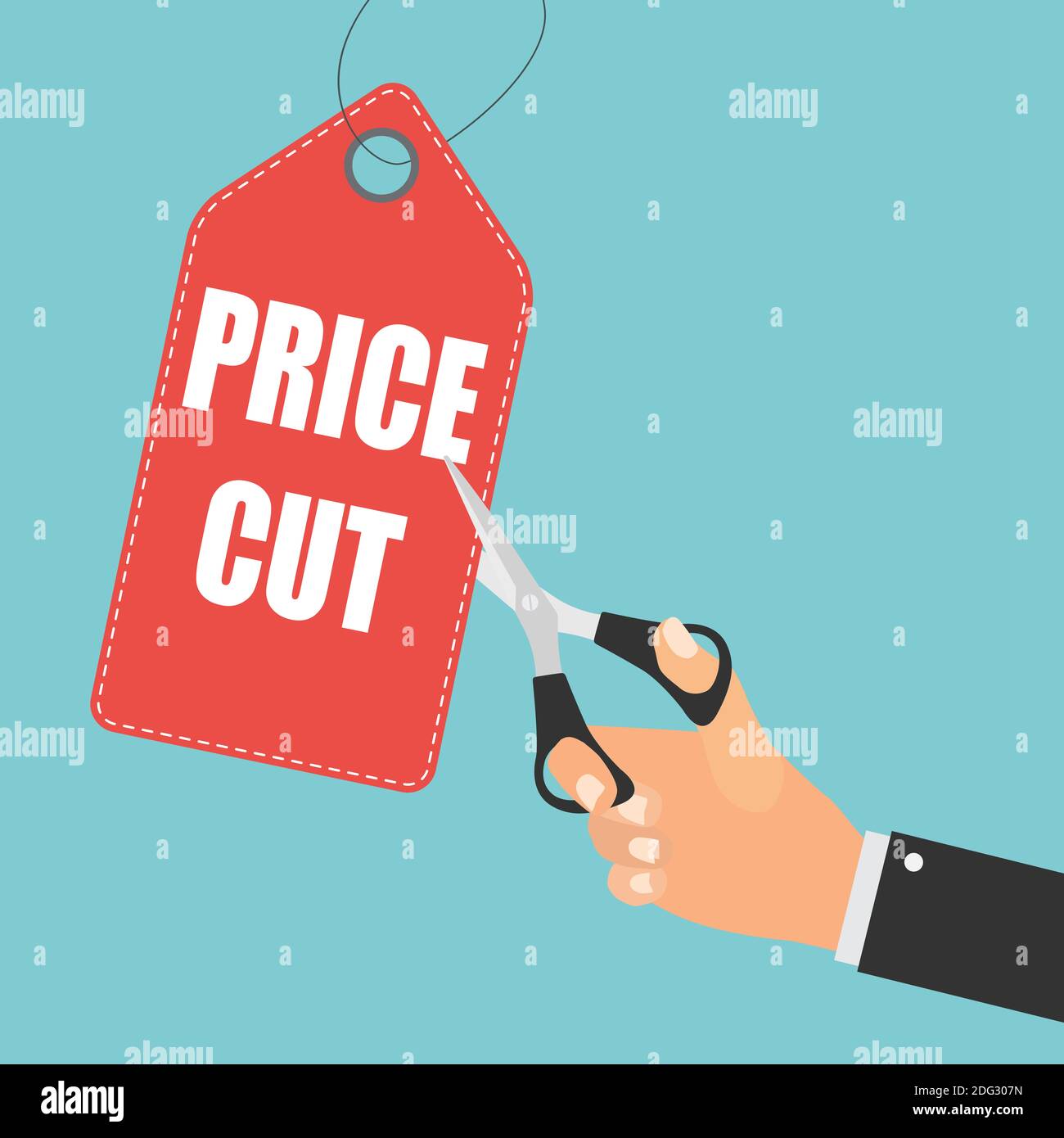 Cut prices Sale and discounts design. Illustration Stock Photo - Alamy