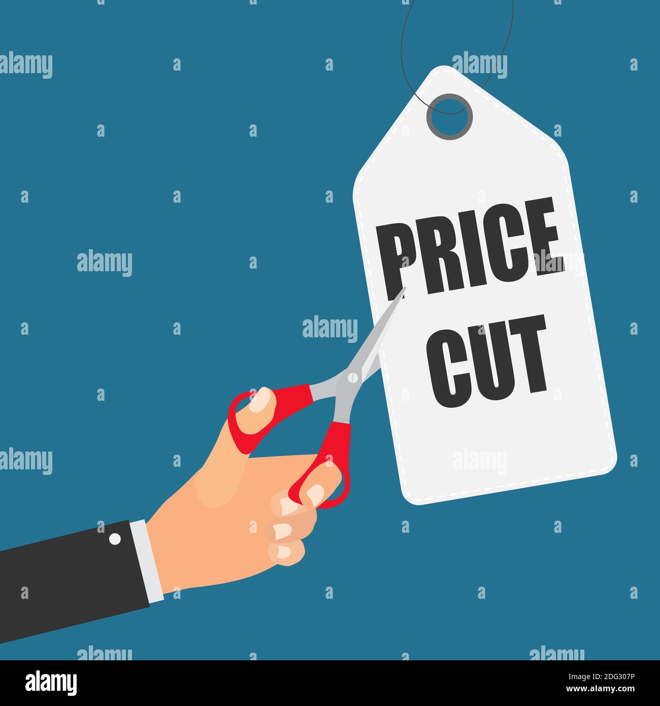 Cut prices Sale and discounts design. Illustration Stock Photo - Alamy