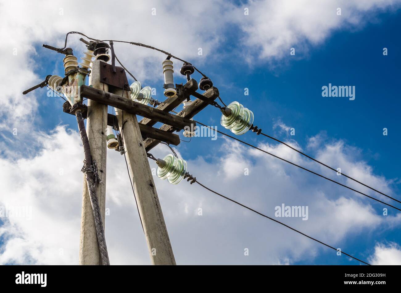 High voltage line insulators hi-res stock photography and images - Alamy