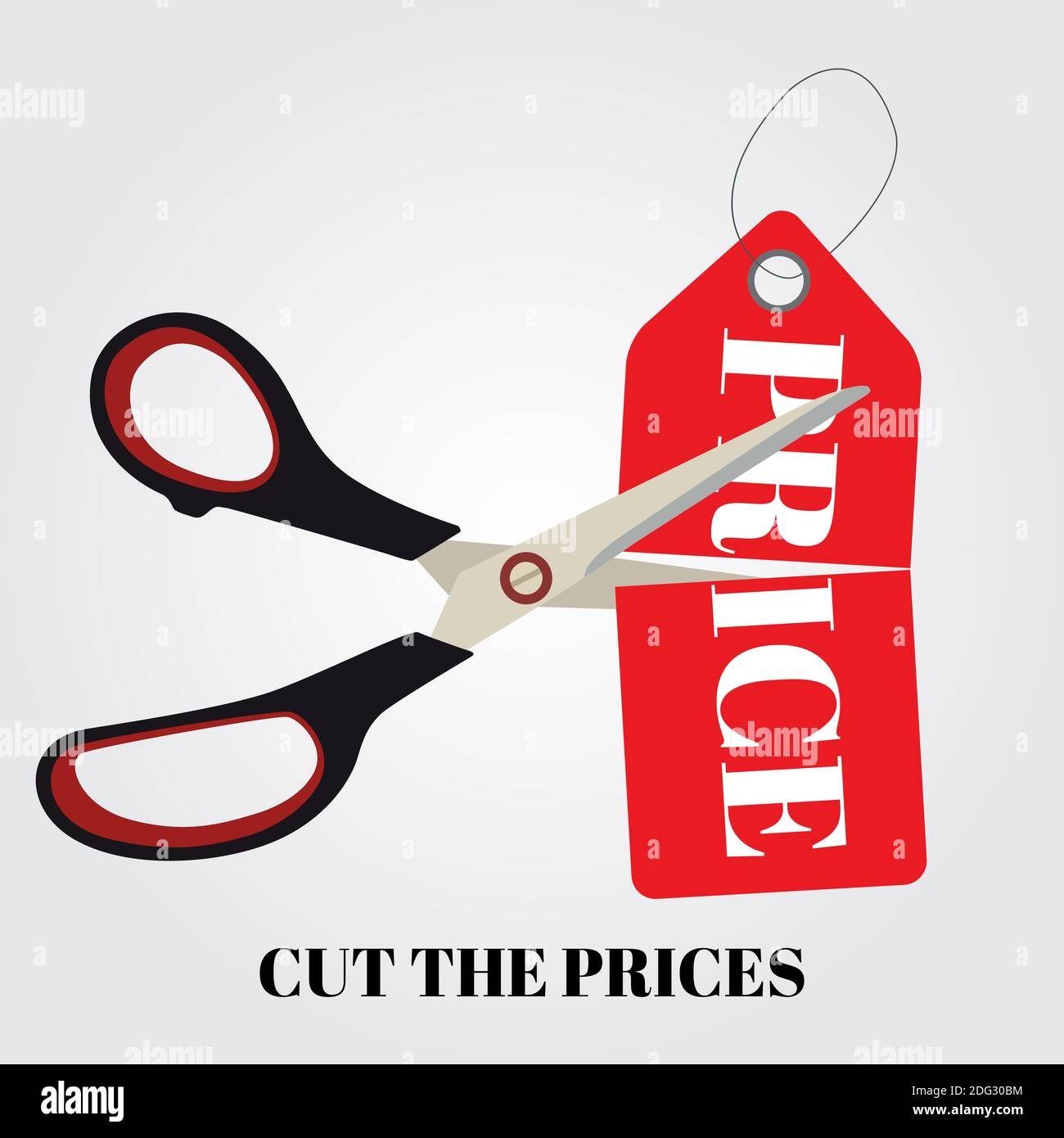 Cut prices Sale and discounts design. Illustration Stock Photo - Alamy