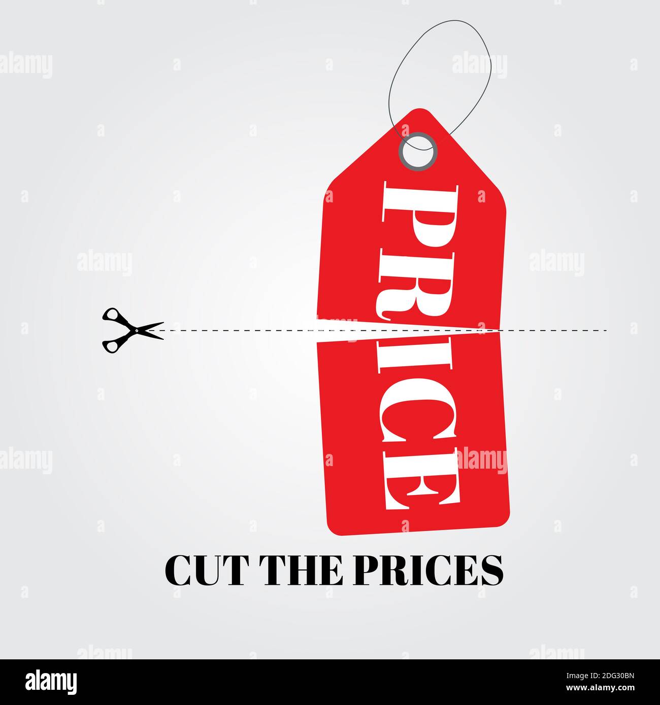 Cut prices Sale and discounts design. Illustration Stock Photo - Alamy