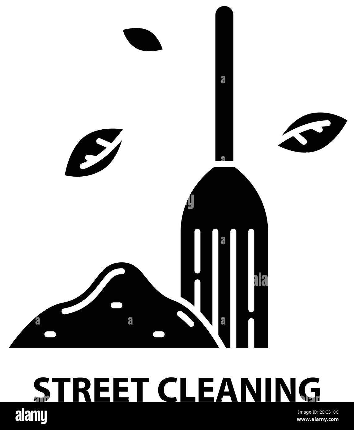 street cleaning icon, black vector sign with editable strokes, concept ...