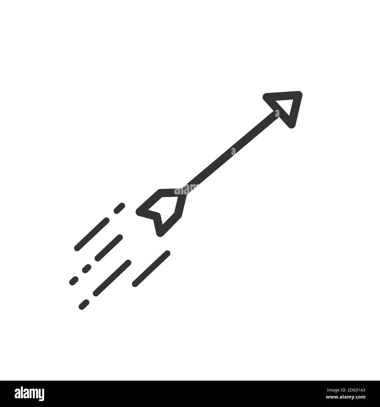 Archery arrow flying up. Stock vector illustration isolated Stock ...