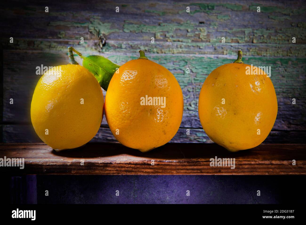 Three lemons on shelf hi-res stock photography and images - Alamy