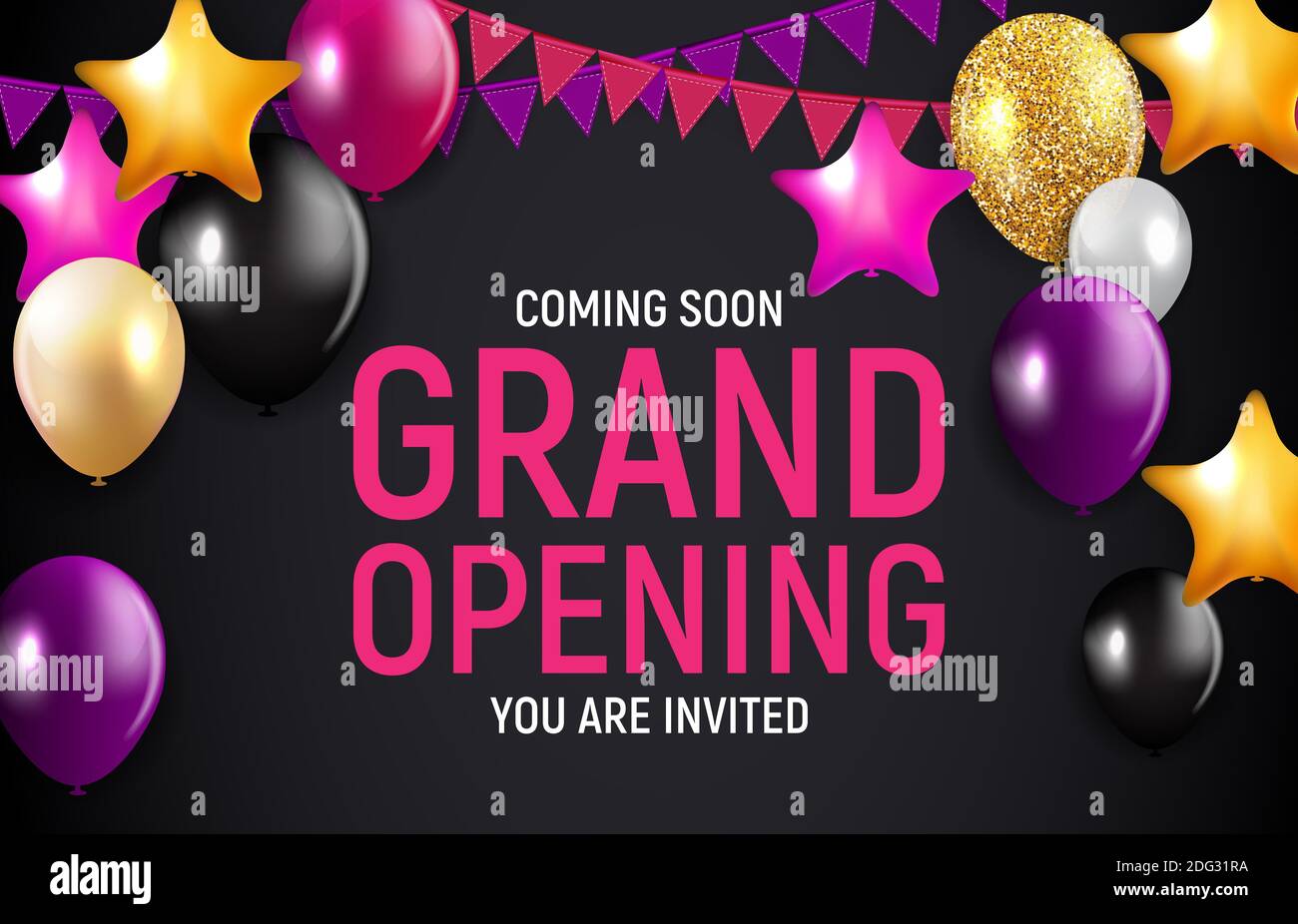 Grand opening concept. Illustration Stock Photo - Alamy