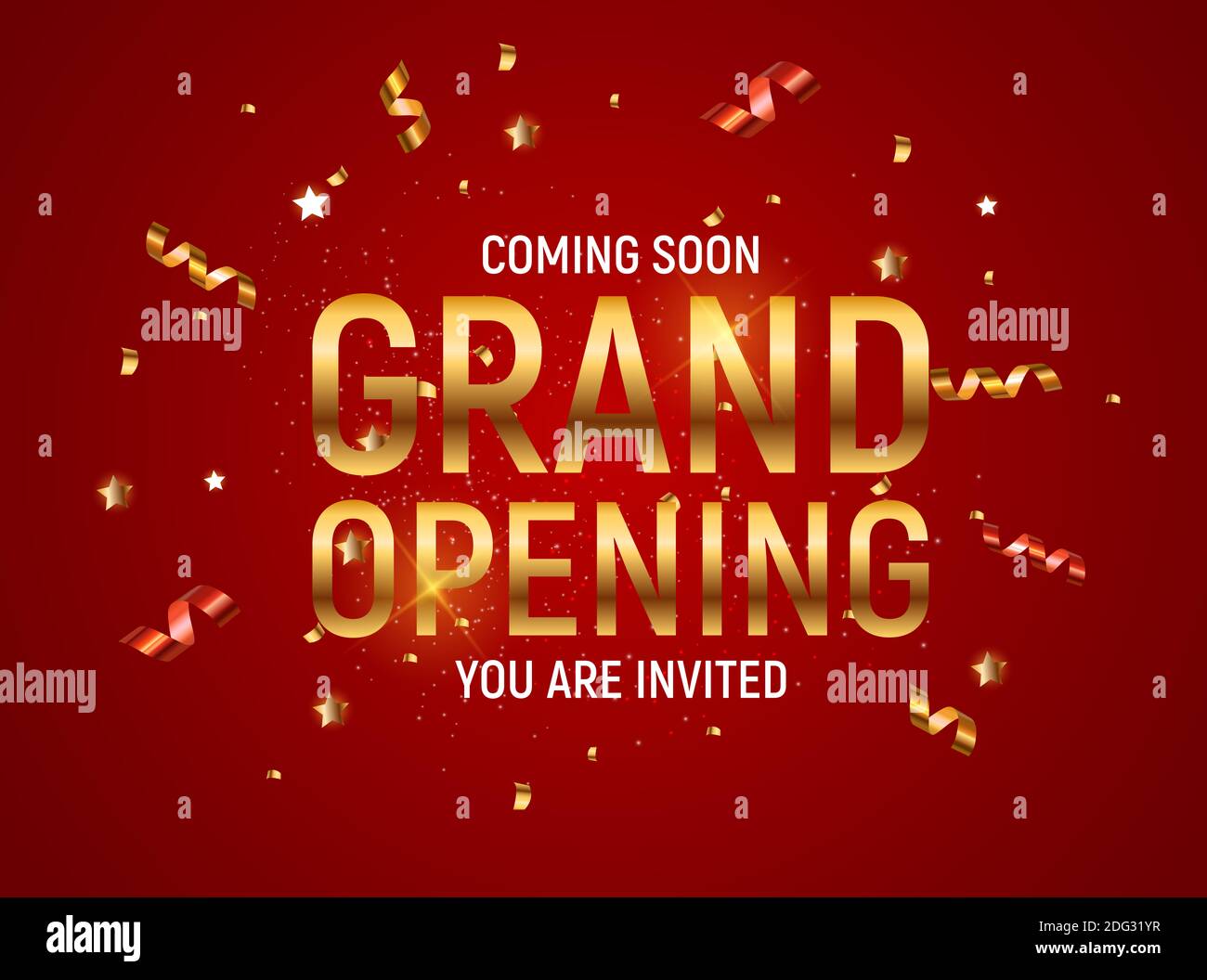 Grand opening concept. Illustration Stock Photo - Alamy