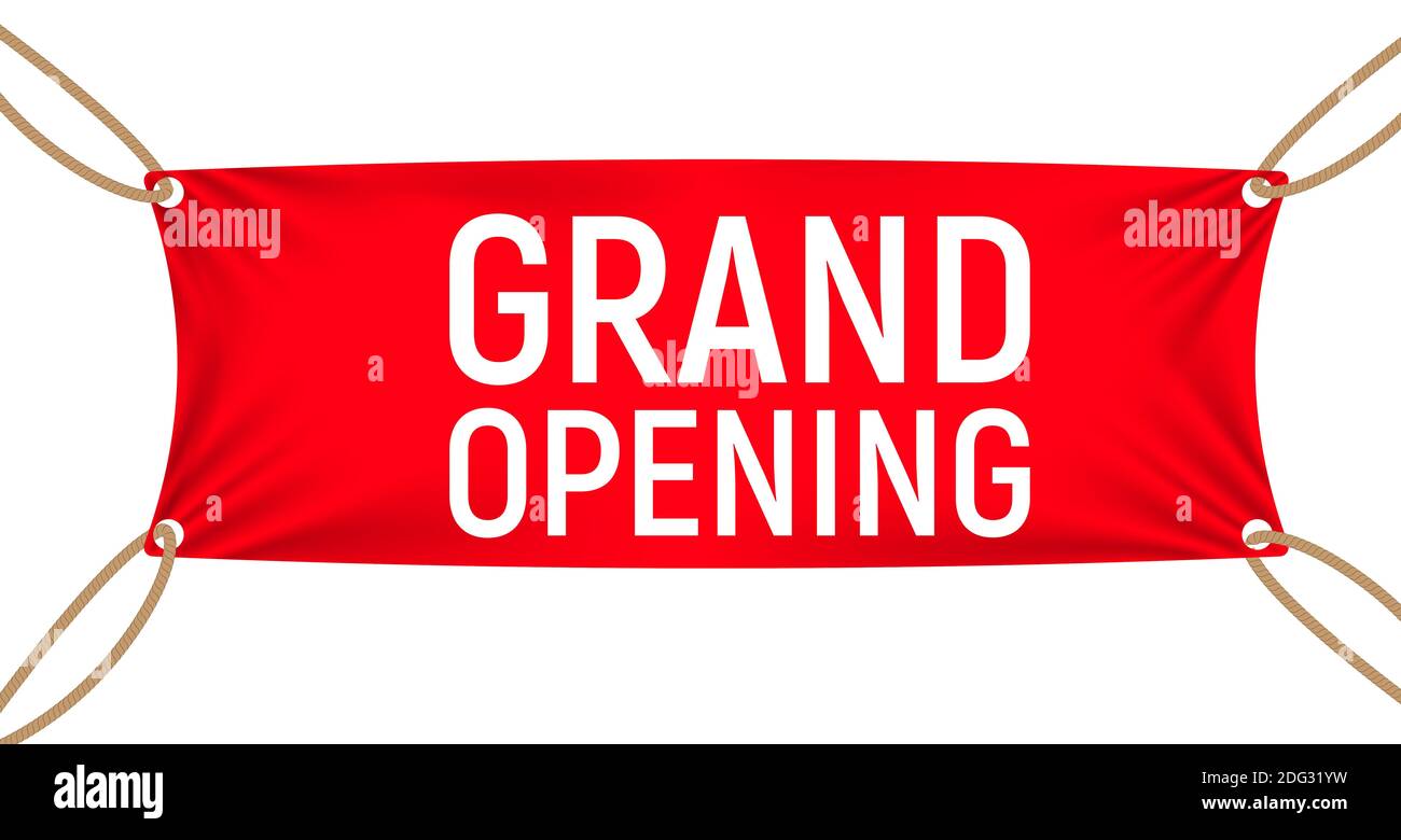 Grand opening concept. Illustration Stock Photo - Alamy