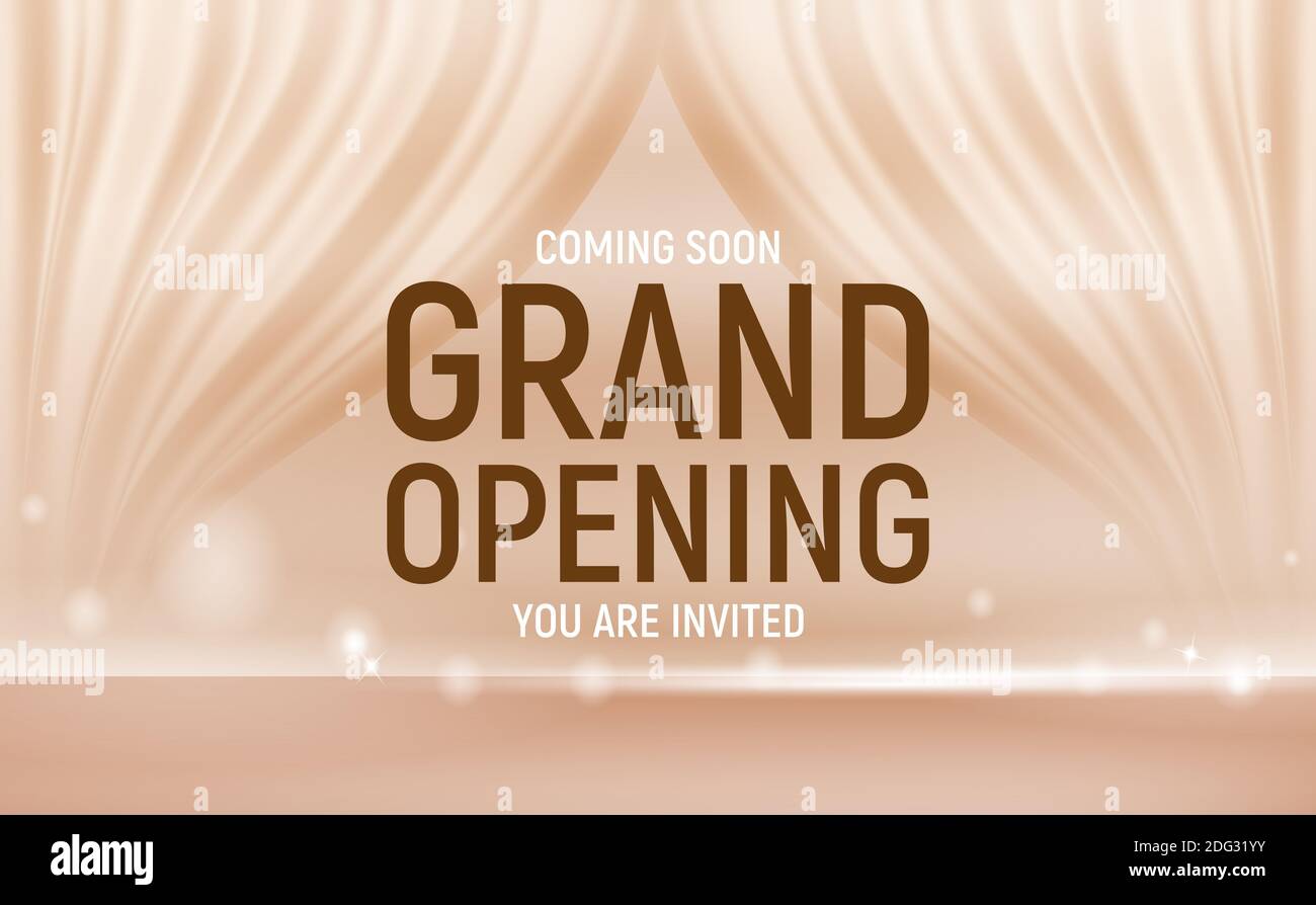Grand opening concept. Illustration Stock Photo - Alamy