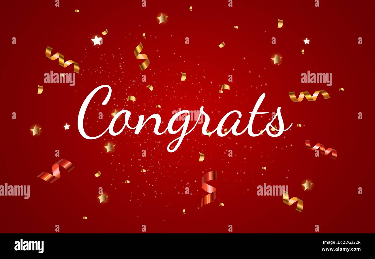 Congratulations design template background. illustration Stock Photo ...