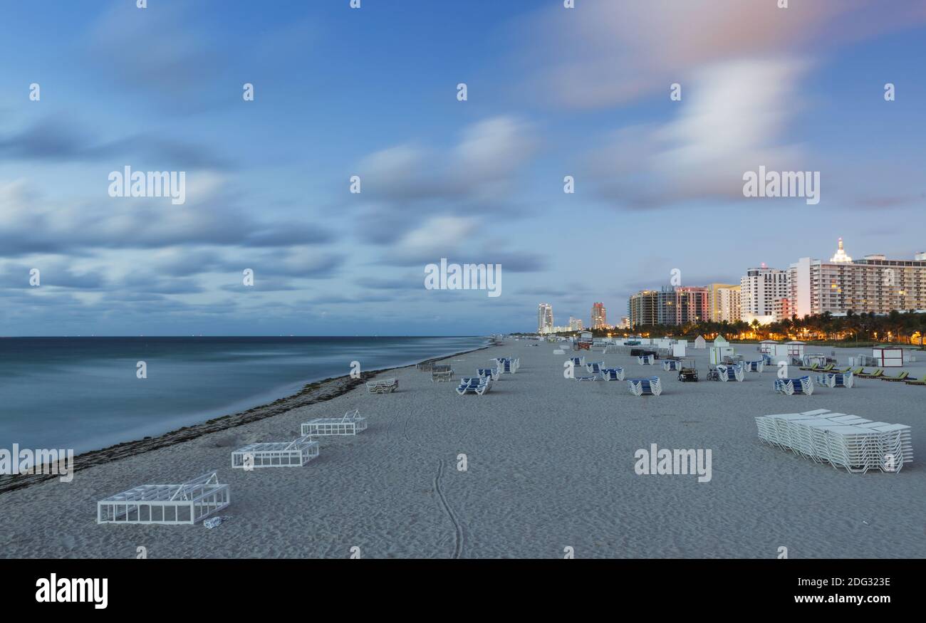 Morning at miami beach Stock Photo - Alamy
