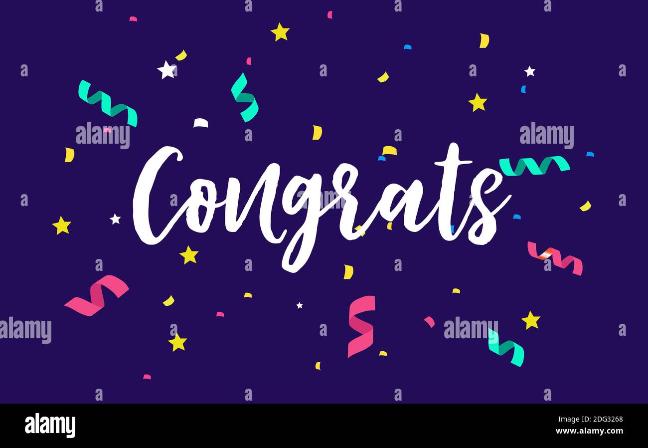 Congratulations design template background. illustration Stock Photo ...