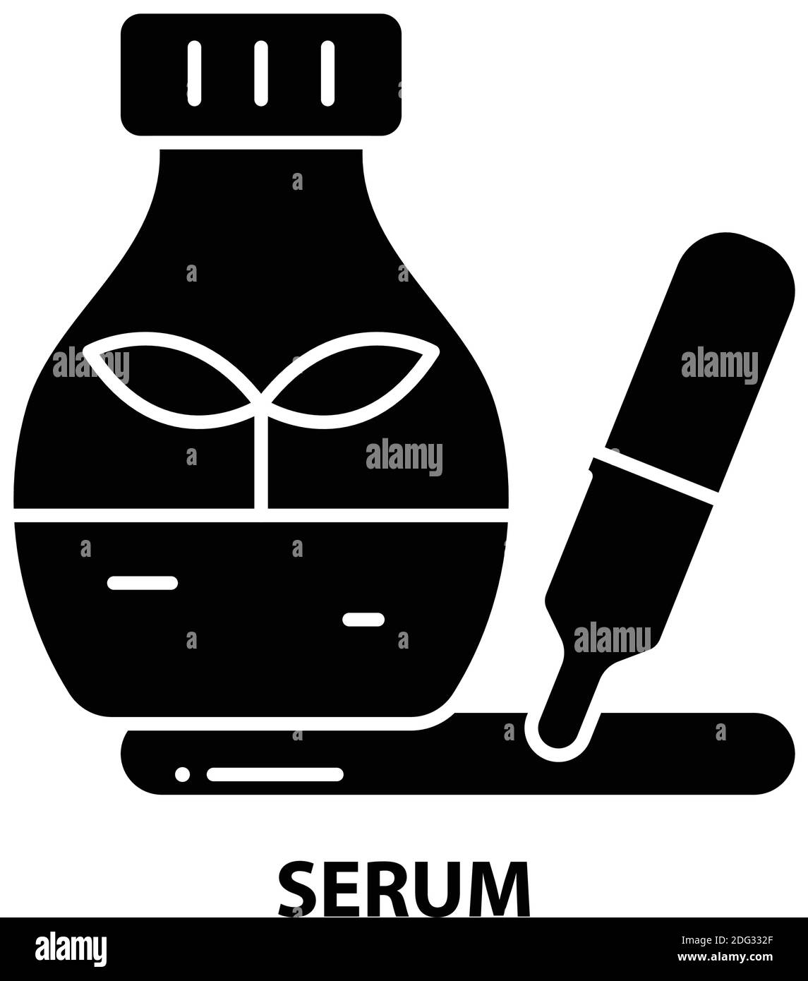serum icon, black vector sign with editable strokes, concept ...